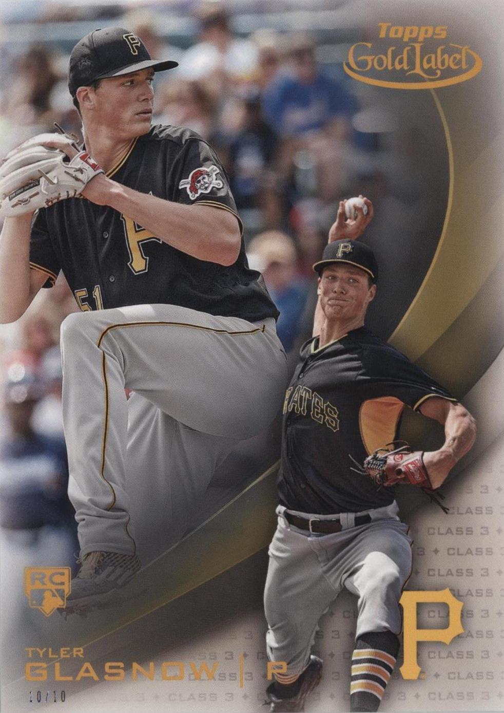 2016 Topps Gold Label - Tyler Glasnow #GLBS-TG Class 3 5x7 Gold /10 (RC ...