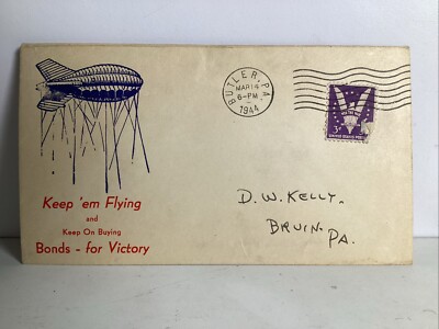 BUTLER PA WWII Patriotic Cover is an Envelope with Stamp 1944 Keep ‘em ...