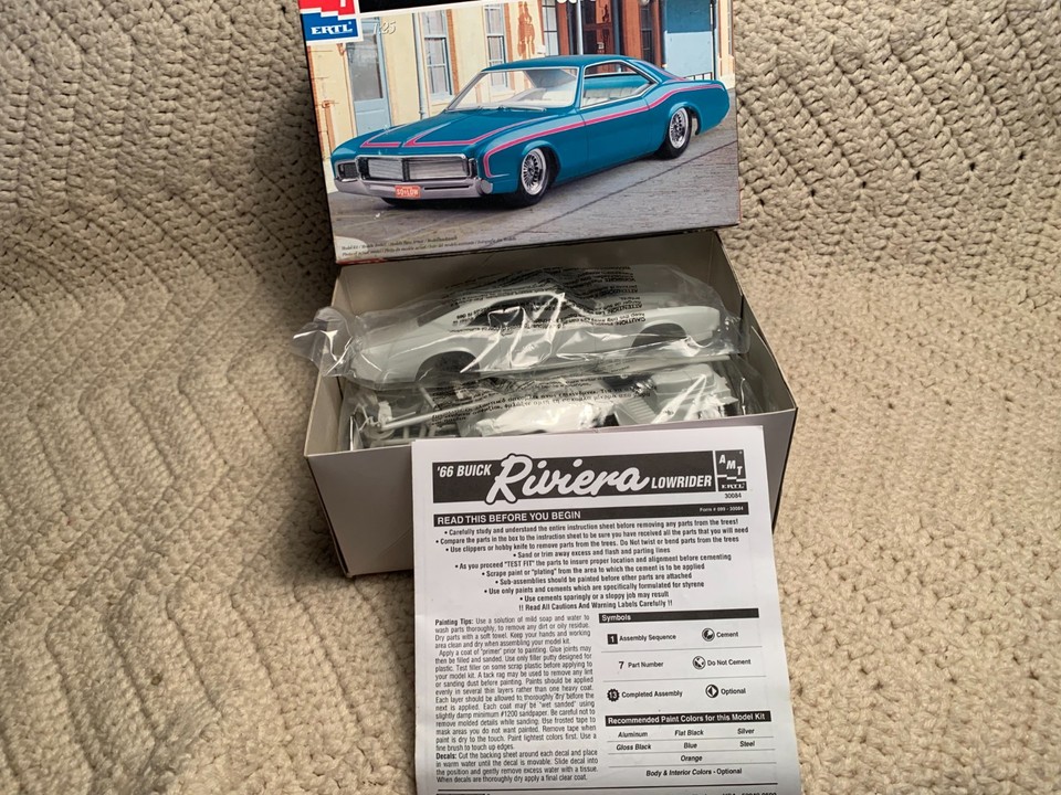 1/25 AMT Lot Of 3 Buick Riviera Unbuilt Model Kits Luxurious 1966-69 | eBay