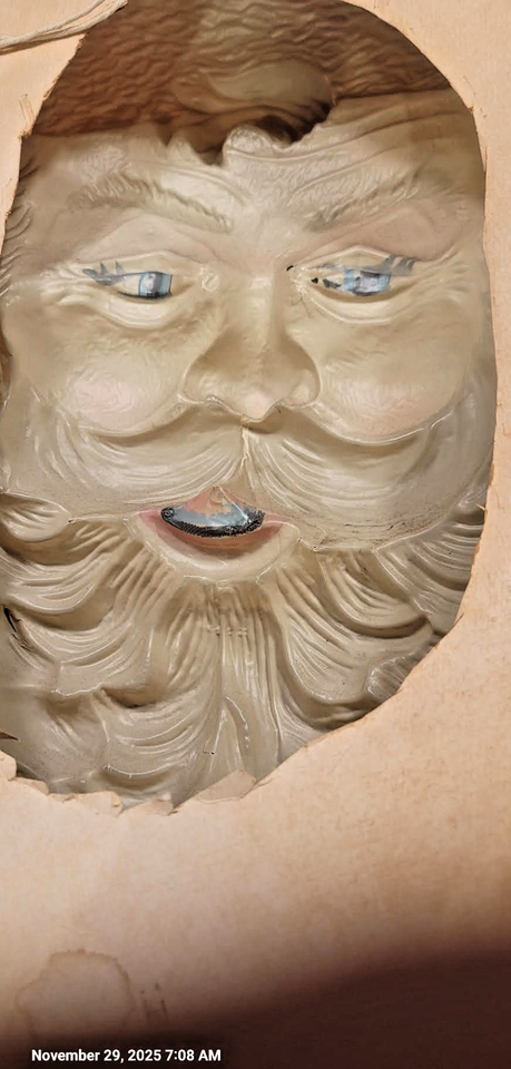 Vintage 1960s Styrofoam Santa Claus Face Measures 17.5" x 12" | eBay