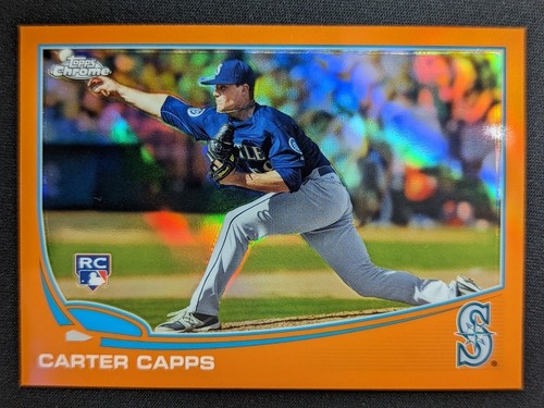 2013 Topps Chrome #170 Carter Capps Orange Refractors Seattle Mariners ...