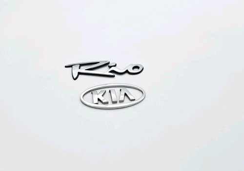 2000-2005 KIA RIO REAR LID TRUNK CHROME EMBLEM LOGO BADGE SET OEM | eBay