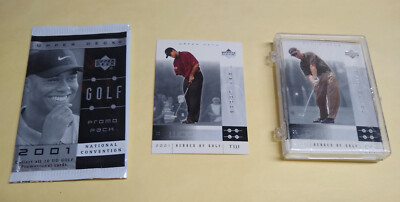 2001 UPPER DECK NATIONAL CONVENTION HEROES OF GOLF SET 10 TIGER WOODS ...