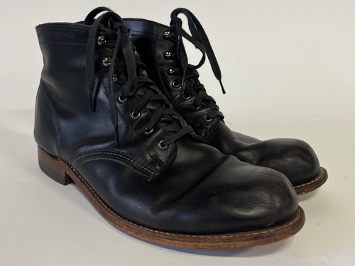 Wolverine 1000 Mile Black Work Boots Men's 12D Black | eBay