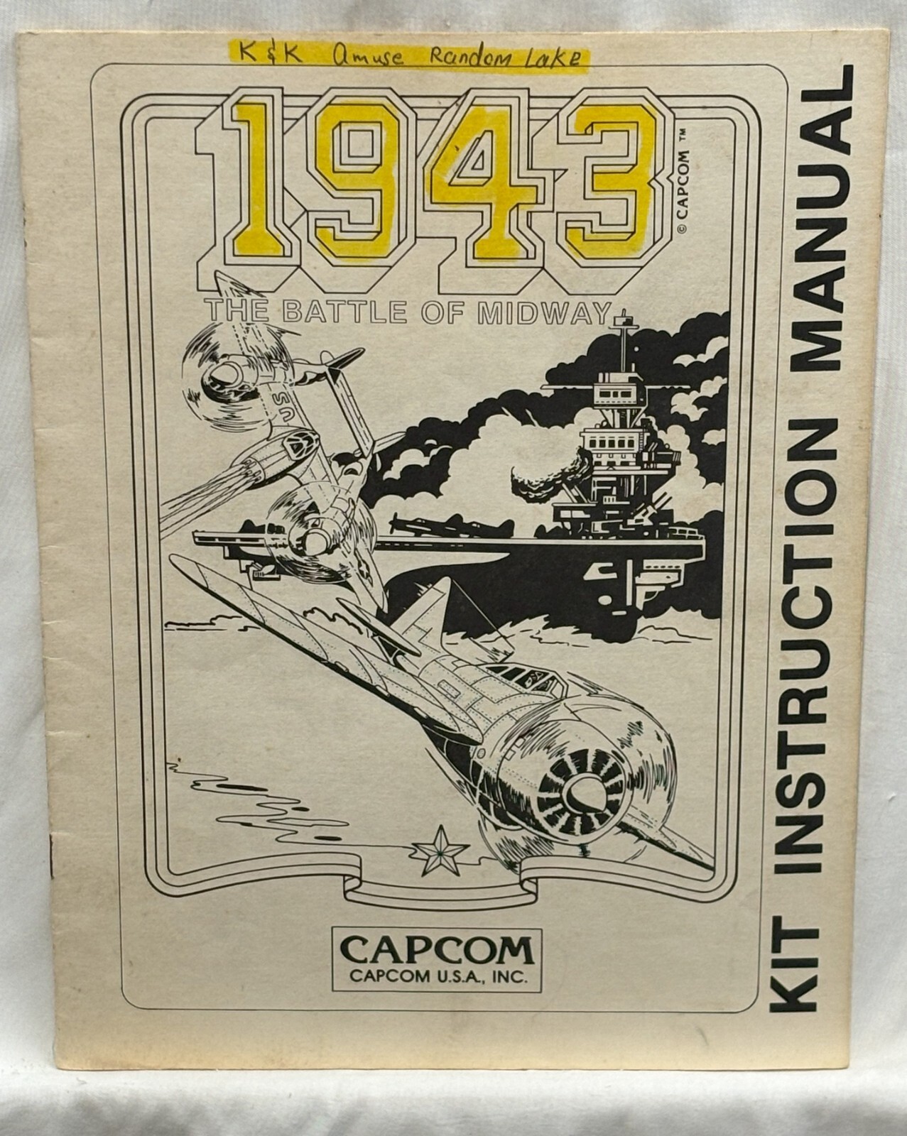 ORIGINAL-CAPCOM-1943 BATTLE OF MIDWAY-KIT INSTRUCTION MANUAL | eBay