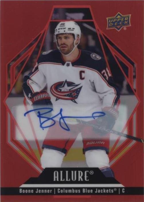 2022-23 Upper Deck Allure - Boone Jenner #34 Red Rainbow Autographs (AU ...