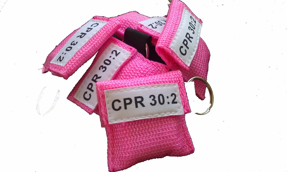 50 Pink CPR Face Shield Mask in Pocket Keychain imprinted CPR 30:2 | eBay