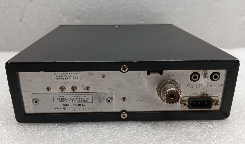 Uniden Grant XL CB Radio 40 Channel W/ Mic, Power Cord [UNTESTED] #99 ...