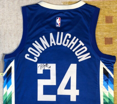 Pat Connaughton Signed Autograph Milwaukee Bucks NBA Jersey USA Notre ...