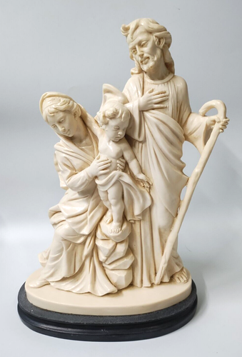 A. Santini Italy Alabaster Holy Family Sculpture Nativity Sculpture | eBay
