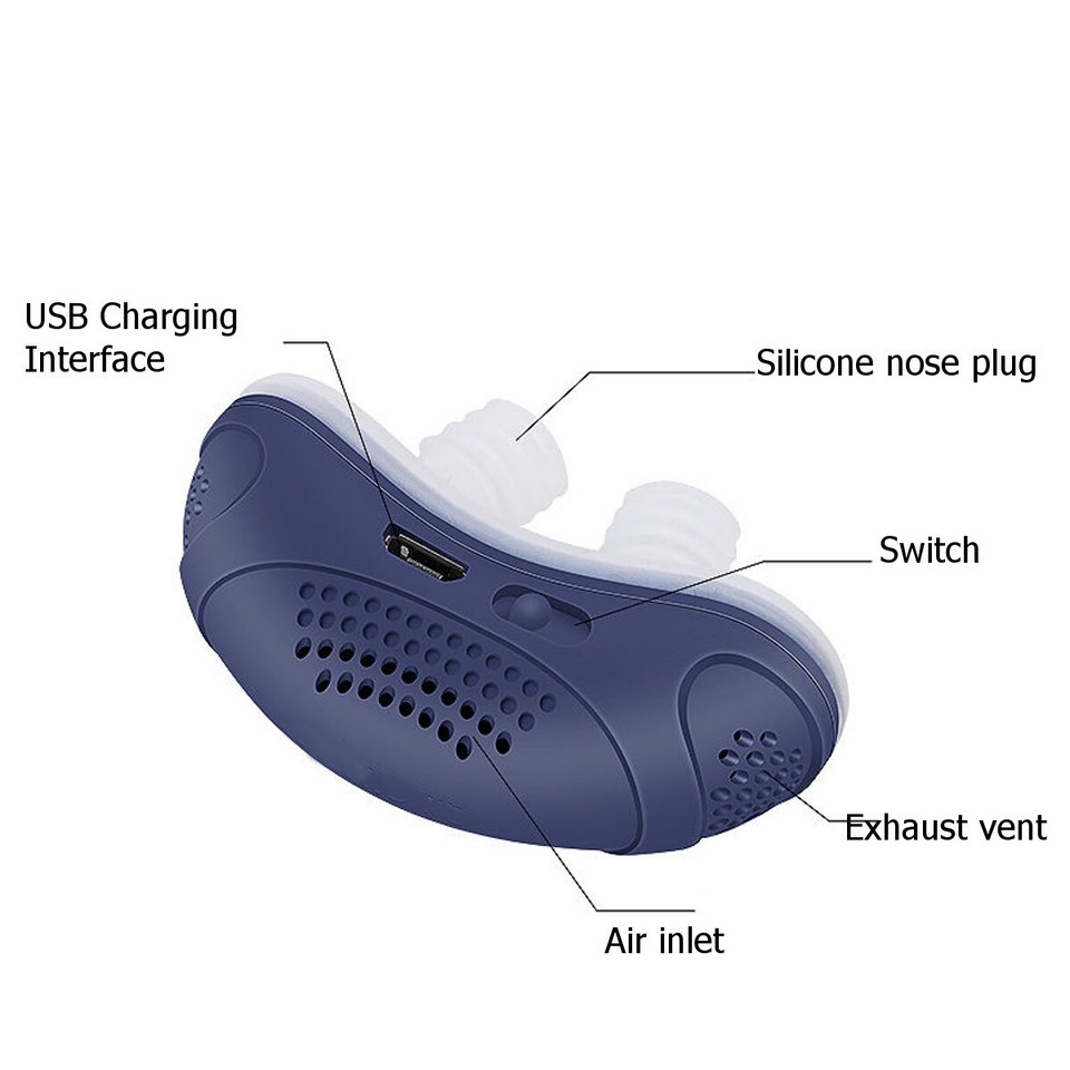 Electric Anti Snore Stopper Device Sleeping Help Smooth Breathing Nasal ...