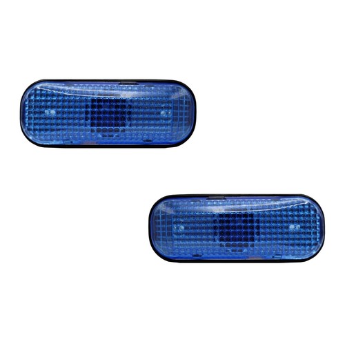 2Pcs Blue JDM Side Fender Marker Lights Clearance Lamp for Trailer RV ...