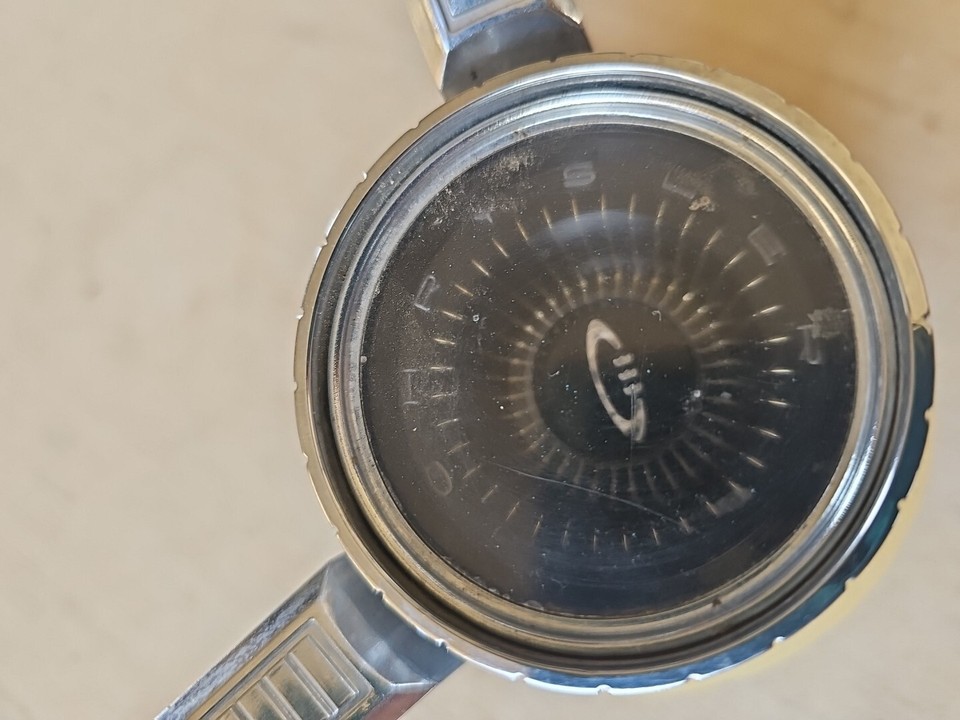 1964 Chrysler Ney York Steering Wheel Center Horn Button Trim Ring OEM ...