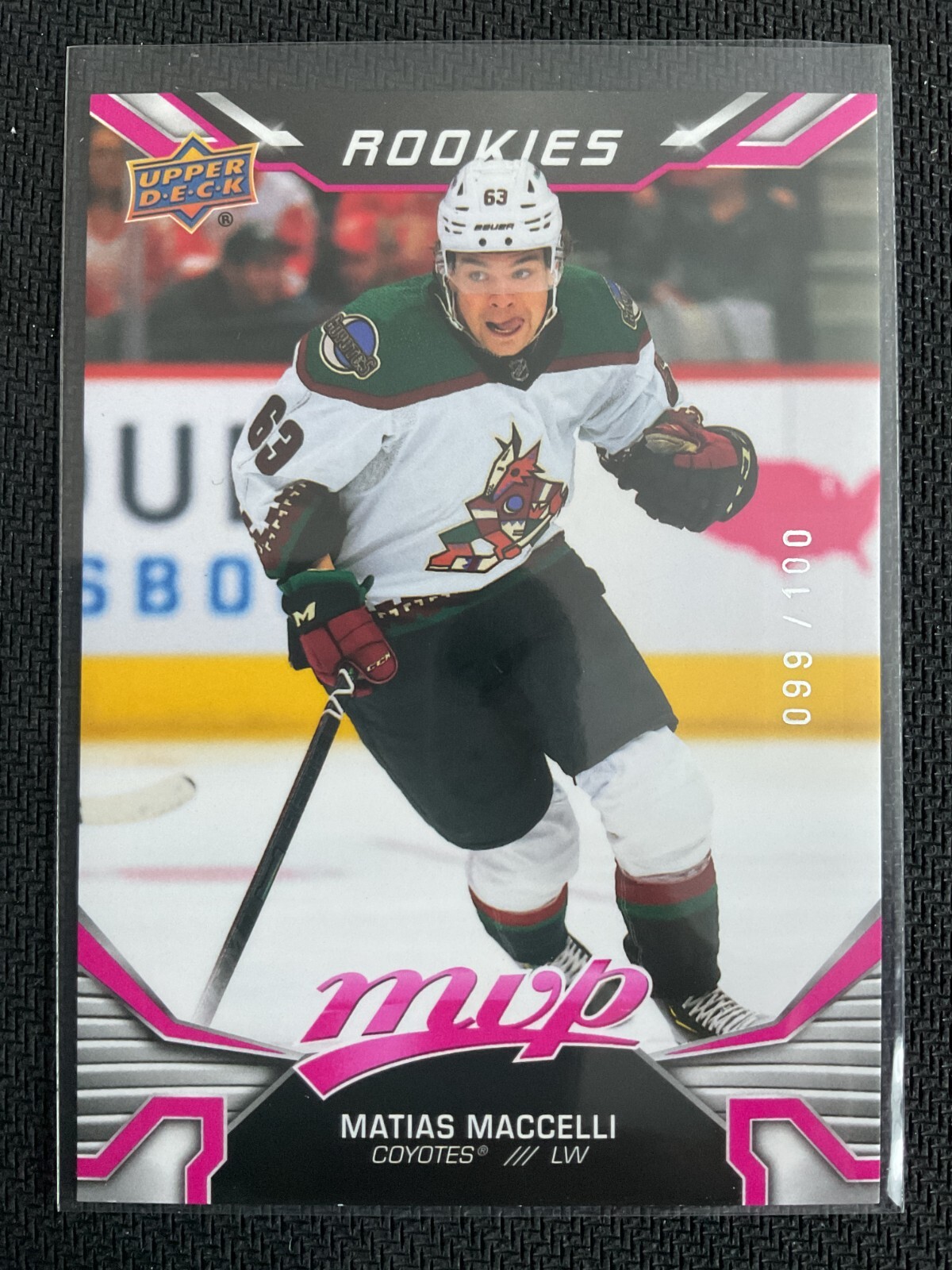 Matias Maccelli 2022-23 Upper Deck MVP Rookies Magenta Parallel RC Card ...