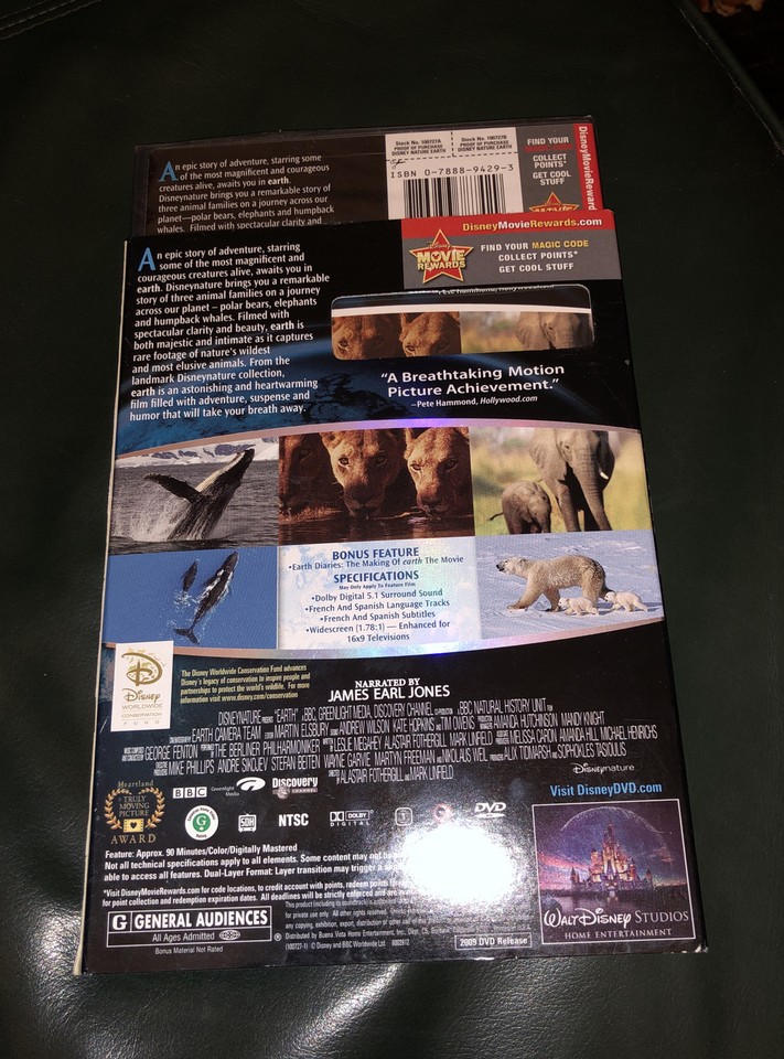 Disney Nature - Earth (DVD, 2009) DISNEY BRAND NEW SEALED WITH ...
