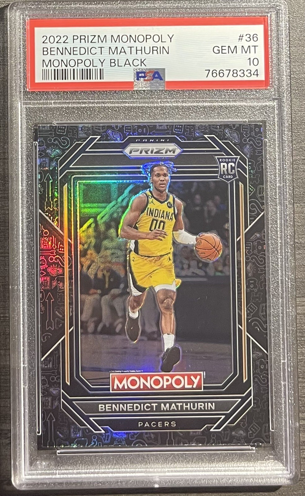 Benedict Mathurin 2022-23 Prizm Monopoly BLACK ICONS Rookie - PSA 10 ...