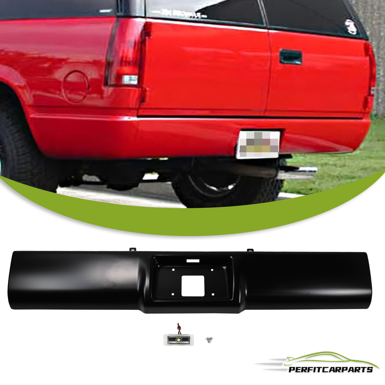 Rear Roll Pan w/LED Light For Chevy Suburban Tahoe GMC Yukon K1500 1992 ...