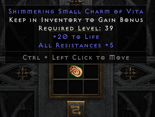 20 Life 5 All Res sc Small Charm - Diablo 2 D2R Ladder/Non-Ladder SC PC ...