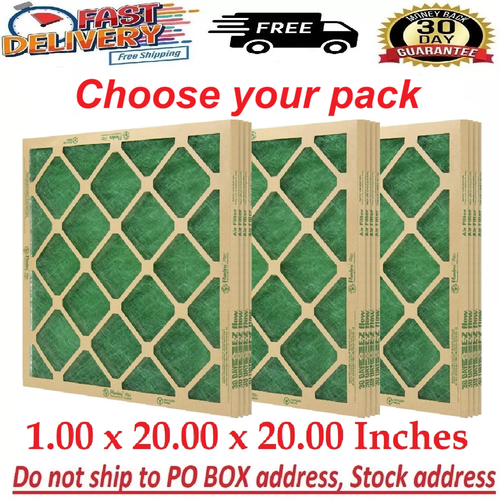 (4/12 Pack) Flanders Precisionaire Nested Glass Air Filter 20" x 20" x ...