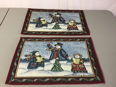 NWOT USA Made 2 Tapestry Placemats Vicky Howard Make A Joyful Noise ...