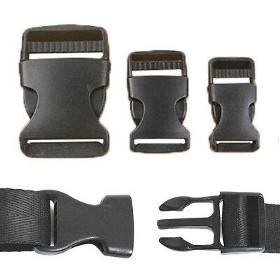 2 x Side Release Buckles Clips for Webbing Strap Squeeze Fasteners ...