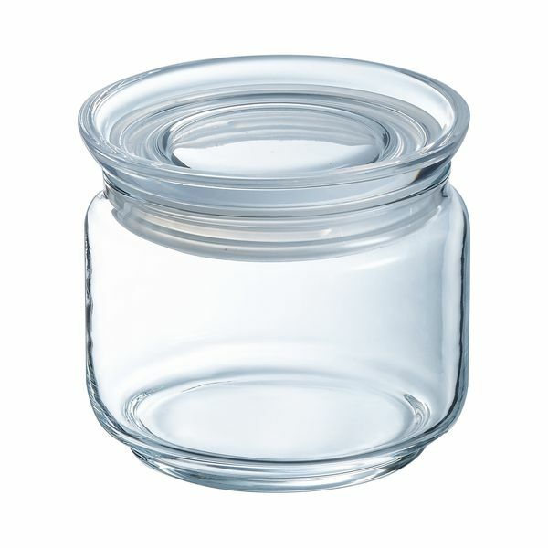 Luminarc PURE Clear Glass Storage Jar Airtight 3 Sizes Food Liquid ...