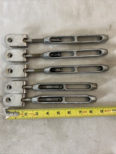 (5) Toggle Jaw 3/8” Bronze / Stainless Turnbuckles Marine Sailboat ...