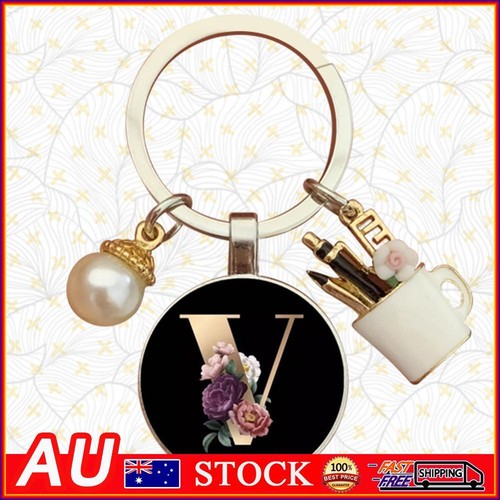 Letter V Keychain Alphabet Letter Keychain Charms for Key Handbag ...