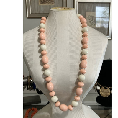 Beaded Pale Peach and Cream Colored Necklace | eBay