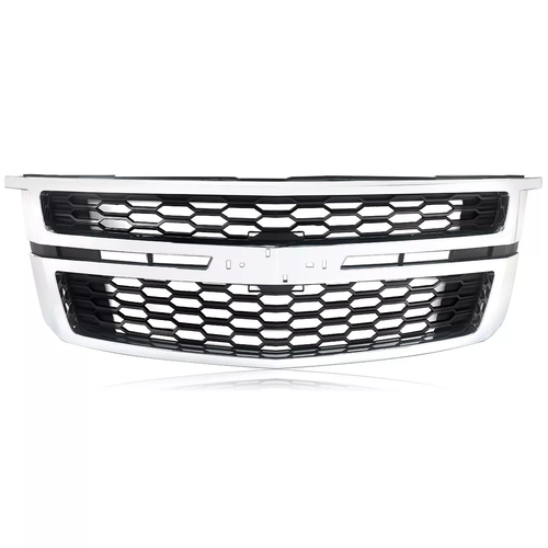 For 2015-2020 Chevrolet Tahoe Suburban Front Upper Grille Chrome&Black ...