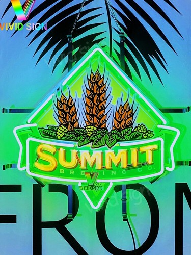Summit Brewing Wheat Craft Beer 17"x17" Neon Sign Lamp Light HD Vivid ...