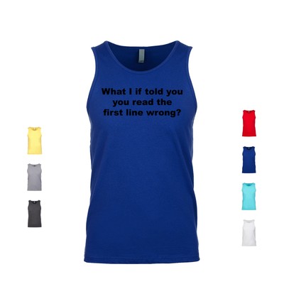 What I If Told You You Read The First Line Wrong funny weird Men's Tank ...