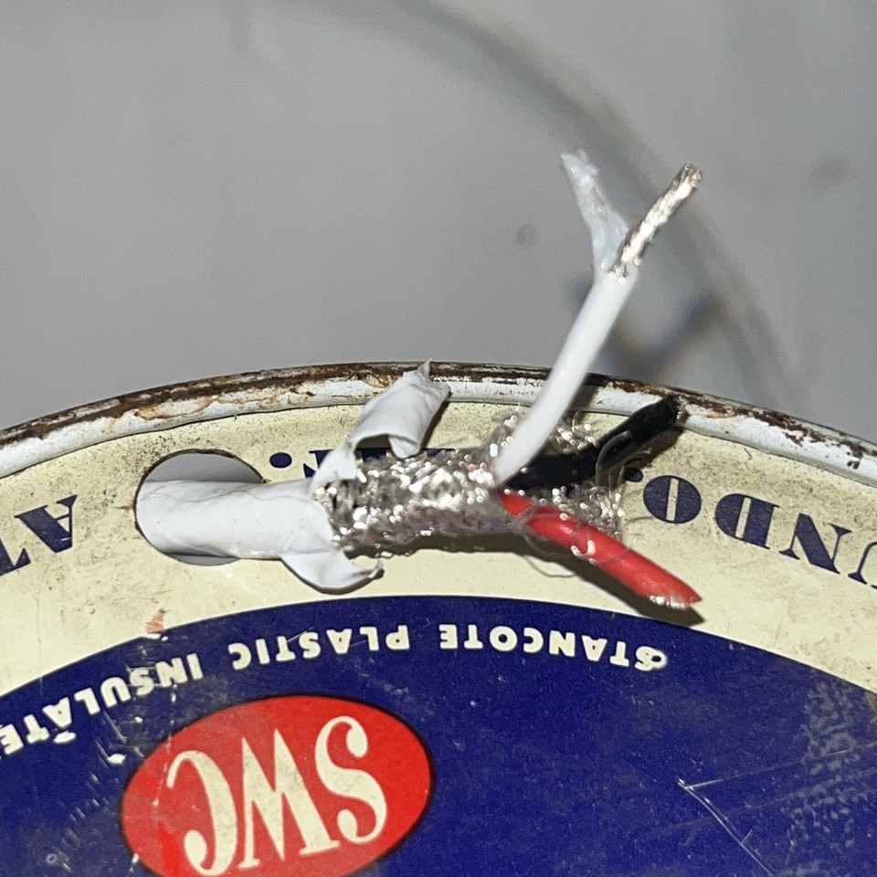 50' 18/3 BRAIDED Shield Broadcast & Security Cable PVC Jacket White VTG ...