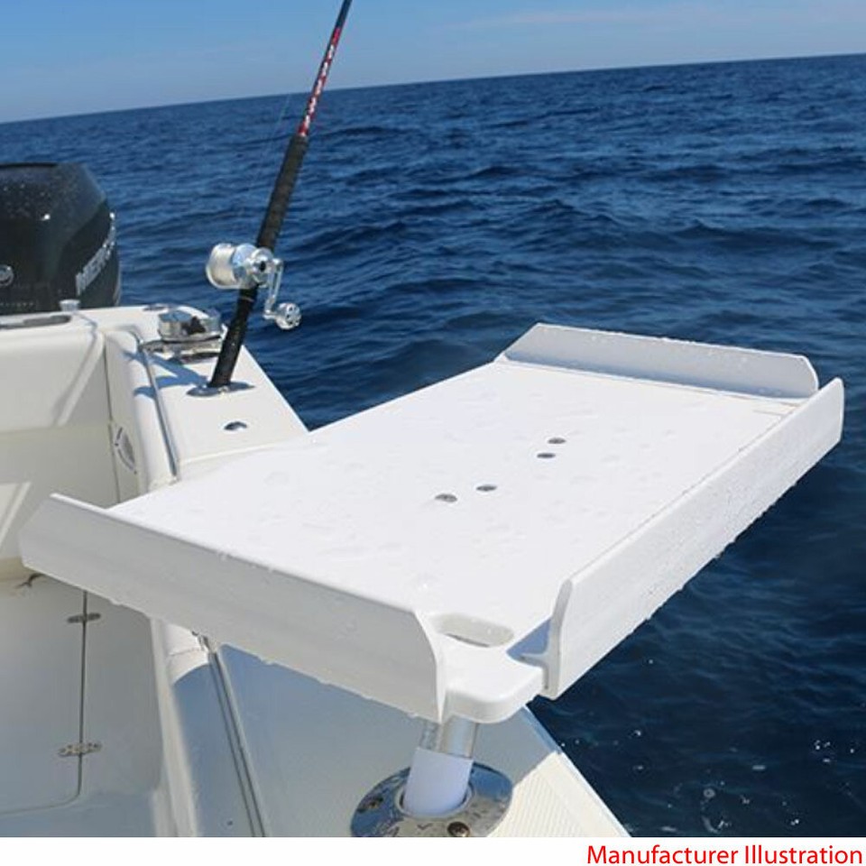 Taco Boat Adjustable Filet Table P01-2132W | Gunnel Mount 32 Inch Poly ...