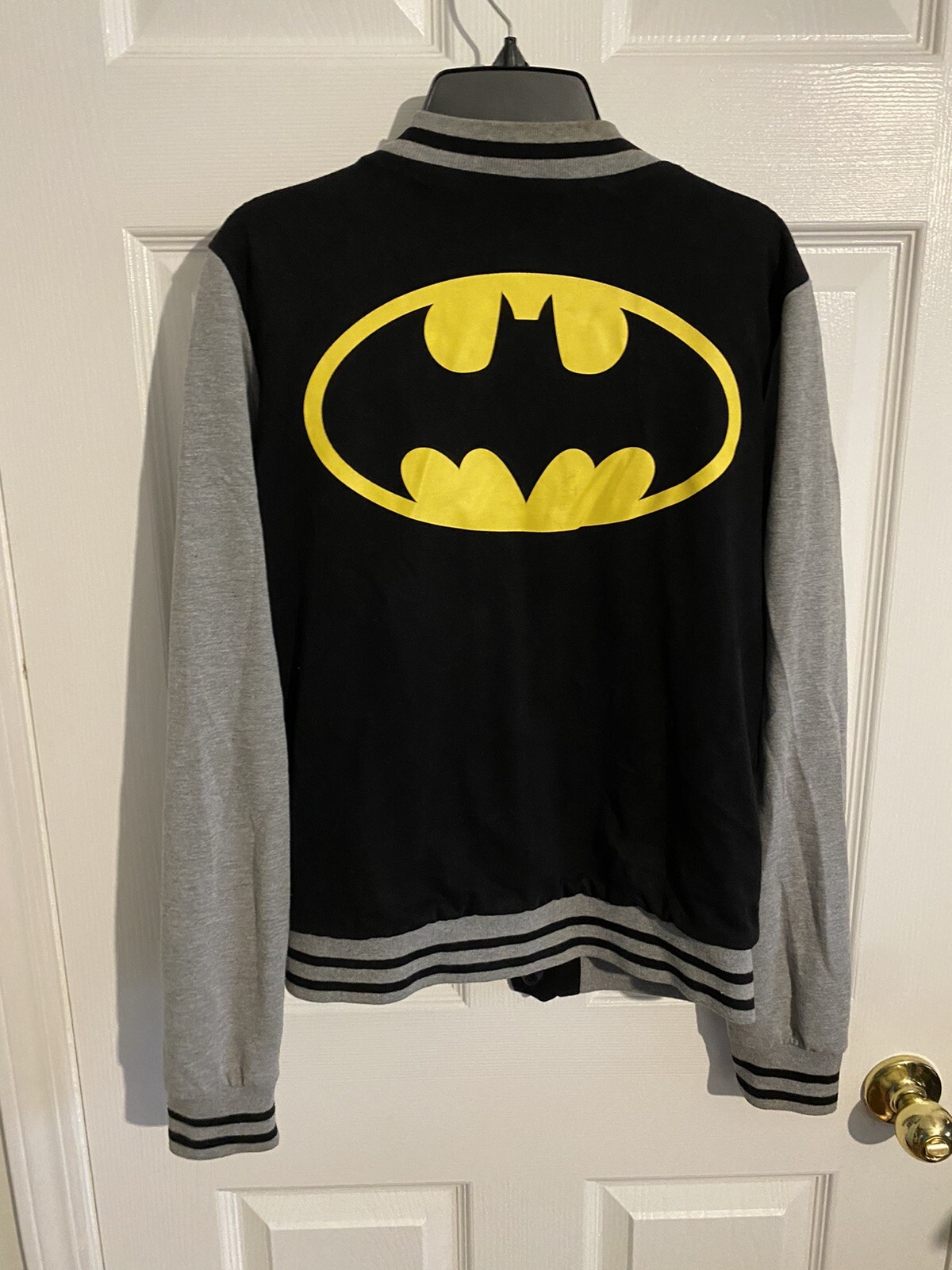 DC Comics Batman Snap Button Varsity Jacket Adult Sma… - Gem