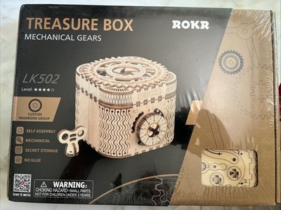 ROKR 3D Wooden Puzzle Mechanical Treasure Box with Mechanical Gears ...