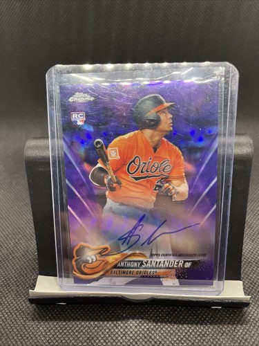 2018 Topps Chrome - Rookie Autographs Anthony Santander Purple ...