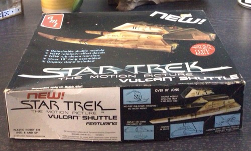 Vintage 1979 AMT Model Kit of Star Trek Vulcan Shuttle Damaged Box ...