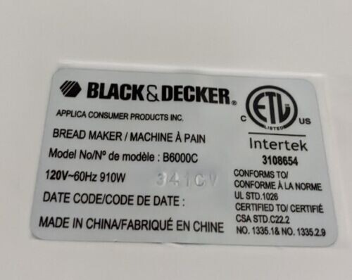 Paddle Set for Black and Decker Bread Maker Model B6000C (T-2) | eBay