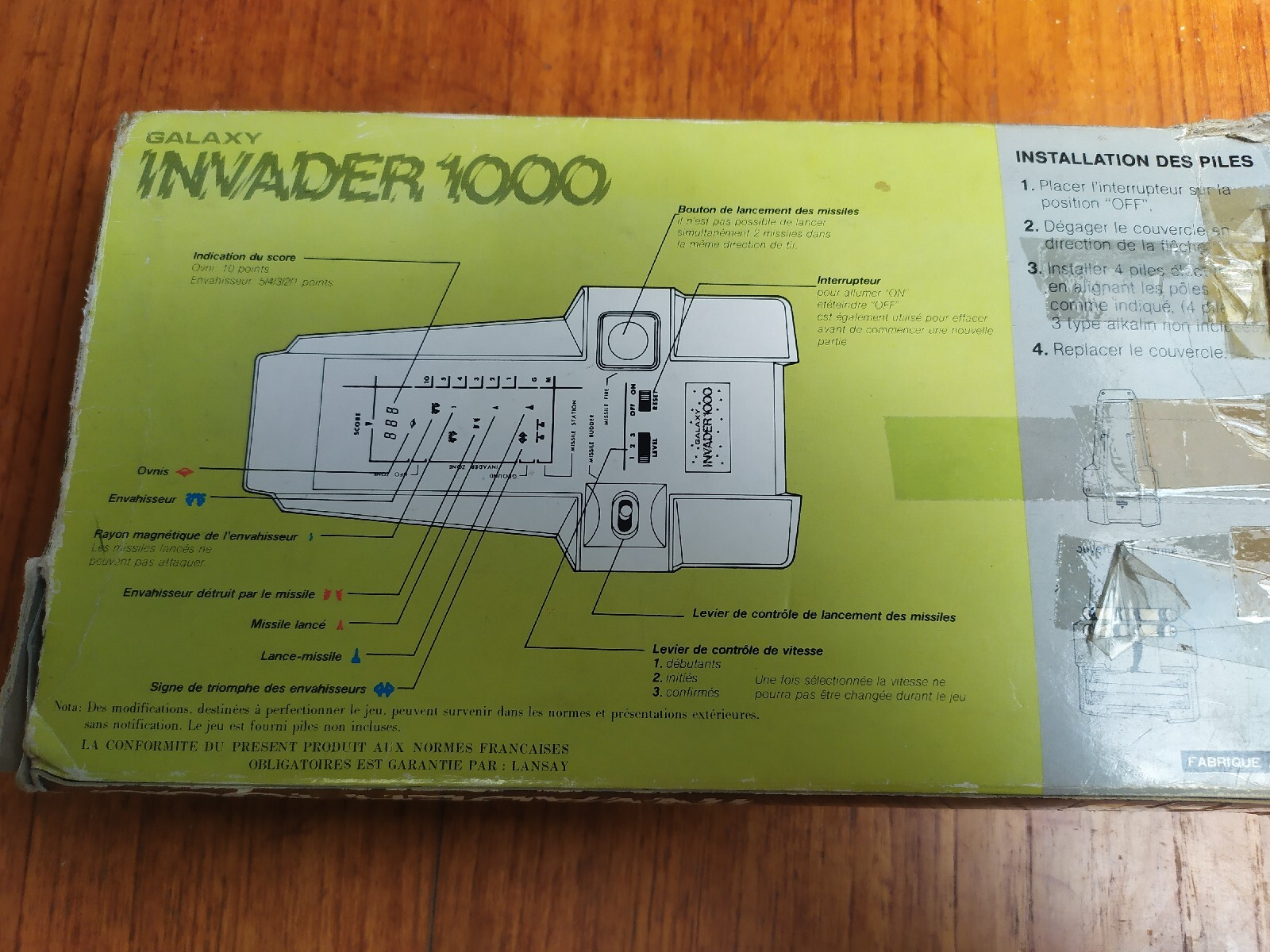 Space Invader Galaxy 1000 Vintage Console Game Jeux Lansay | eBay