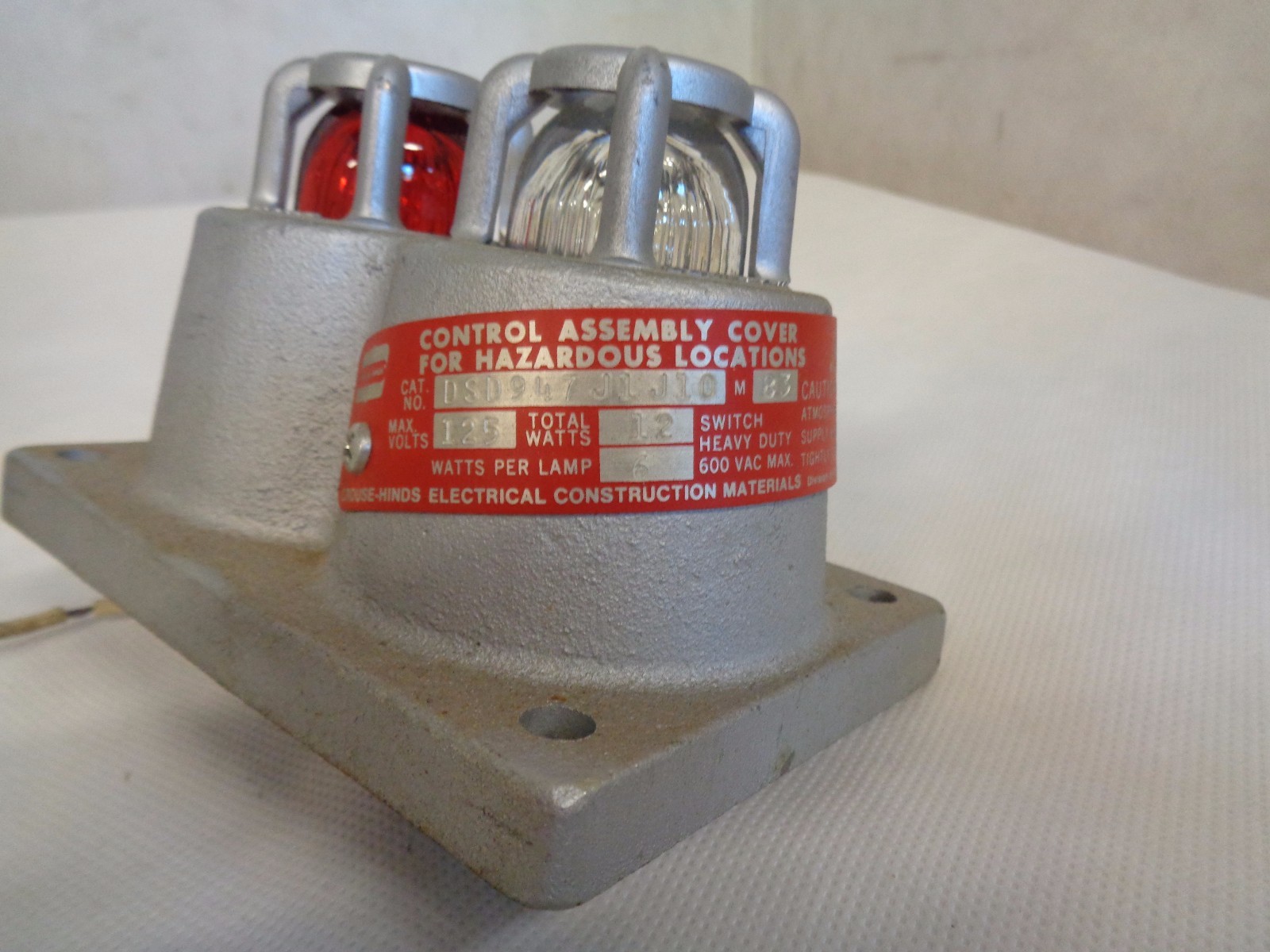 NEW CROUSE-HINDS DSD947-J1-J10 DOUBLE PILOT LIGHT COVER | eBay