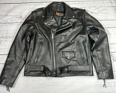 Xelement Mens Leather Advanced Motorcycle Gear Leather Moto Jacket Sz M ...