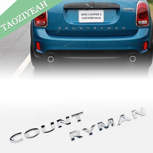 Chrome Tailgate Letters Countryman Emblem Trunk Badge For MINI Cooper S ...