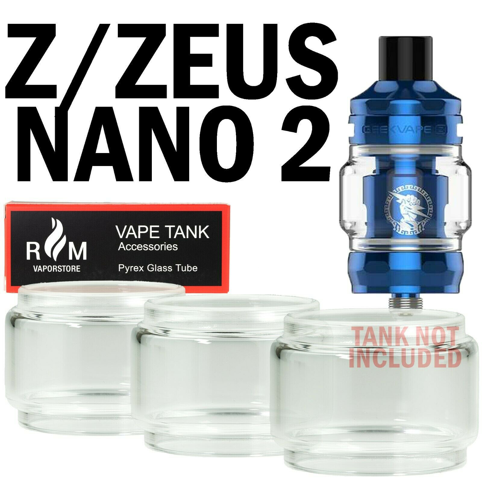 x3 Bubble Glass for Geekvape Z / Zeus Nano 2 Tank Aegis Mini 2, M100 ...