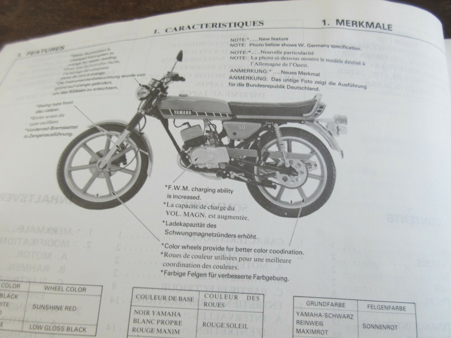 Yamaha RD50M RD 50 RD50 1979 Model Guide Modellbeschreibung ...