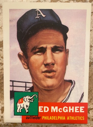 1953 Topps Baseball Archives Ed McGhee Philadelphia Athletics Card | eBay