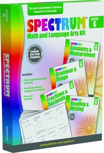 Spectrum Math and Language Arts Kit, Grade 6 by Spectrum (2013, Mixed ...
