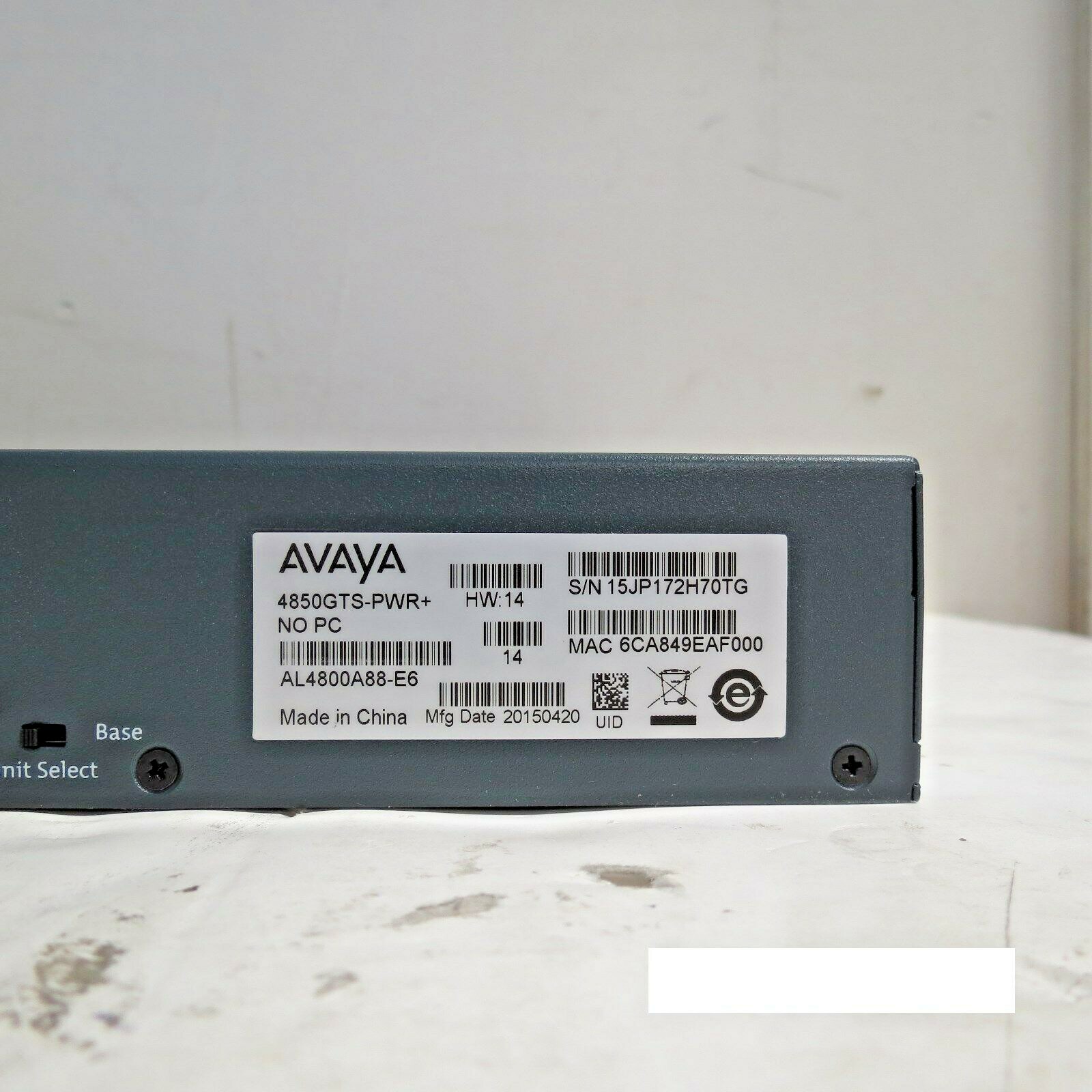 AVAYA, 4850GTS-PWR, Ethernet Routing Managed L3 Switch - 48 POE+ ...