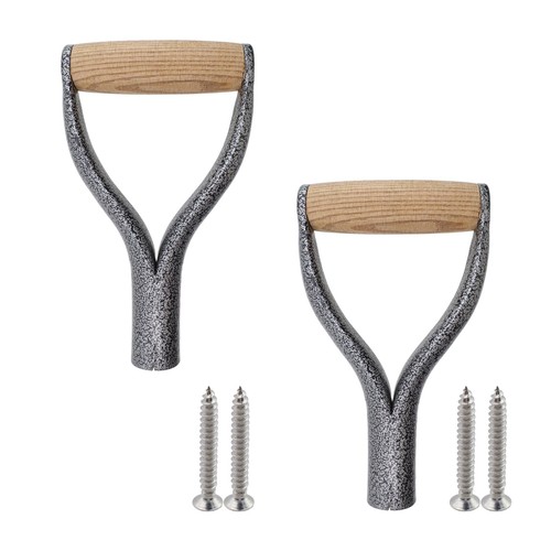 2-Pack D-Grip Shovel Handles – Metal Replacement Tool Handles for ...