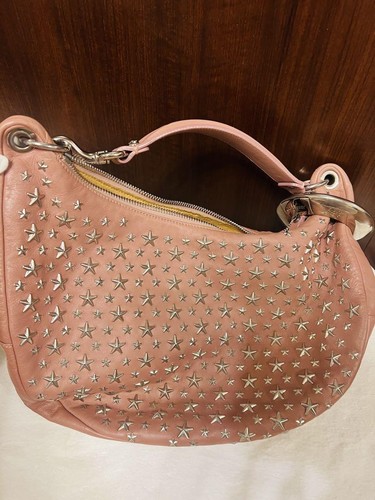 JIMMY CHOO Handbag Sky Bag Star Studs Used Minor Wear on Hardware ...